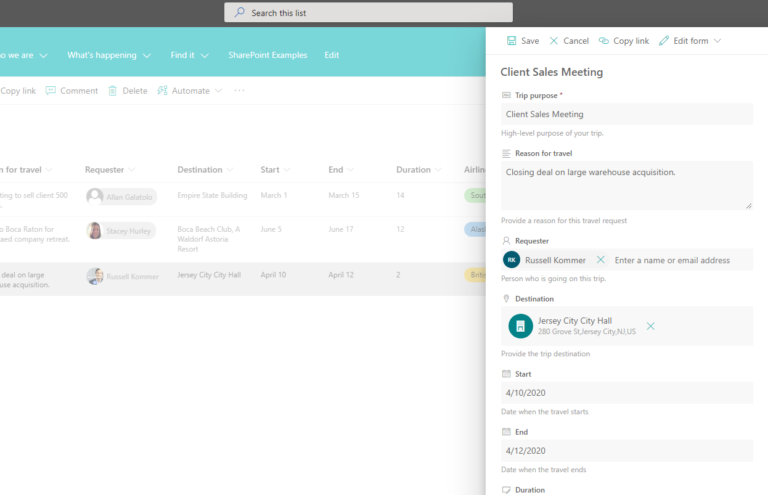 Examples of Power Apps, SharePoint Online and More - eSoftware ...