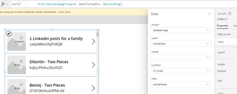 Create Your First Gallery in Power Apps - eSoftware Associates Inc